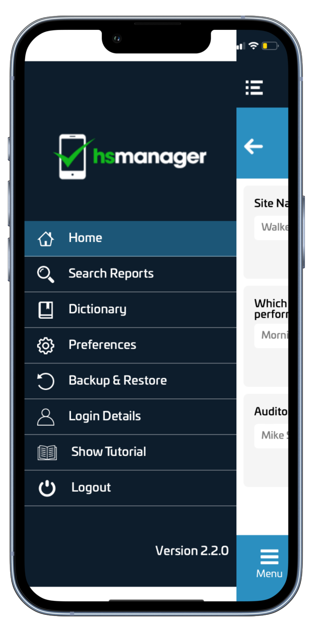 Health and safety app user guide