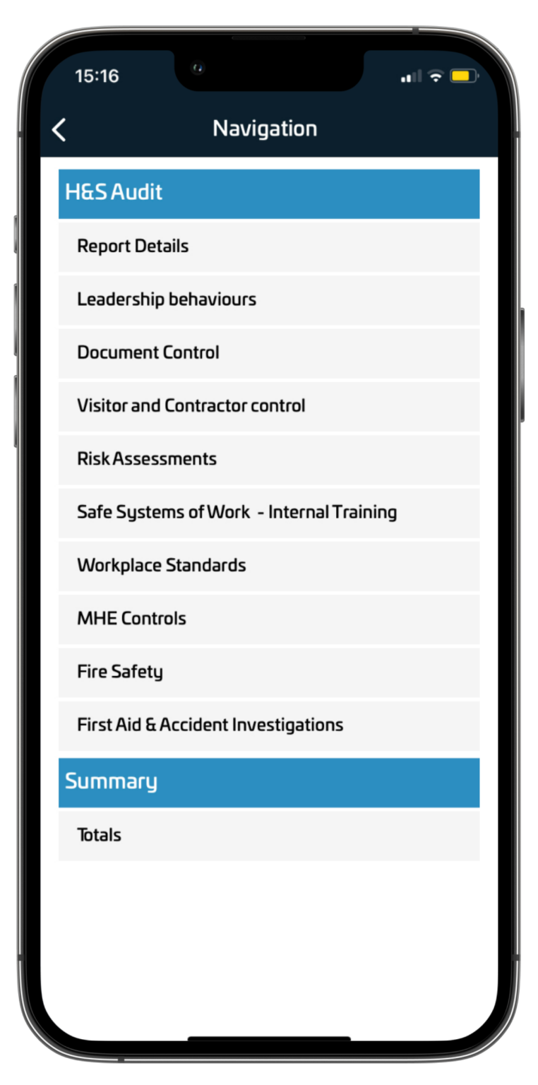 Health and safety app user guide